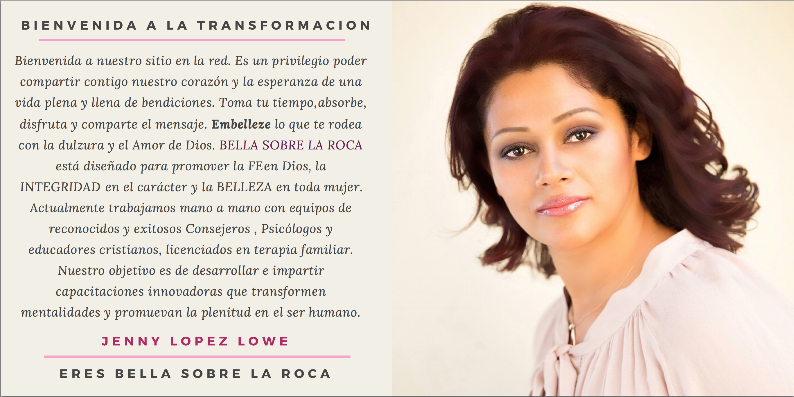 Bienvenida – ERES BELLA